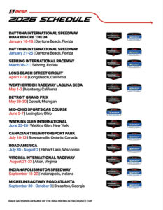 IMSA 2026 Schedule - Traction